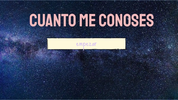 cuanto me conoces