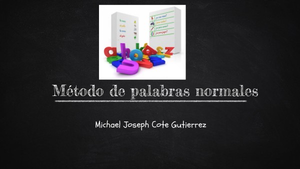 Método de palabras normales | Genially