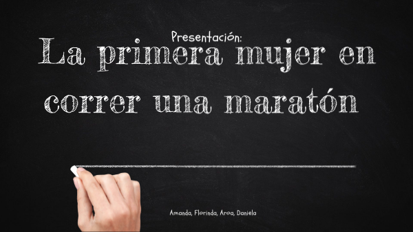 La primera mujer en correr una maratón | Genially