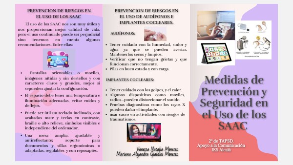 MEDIDAS DE PREV Y SEG EN EL USO DE LOS SAAC. Vanessa y Mariana | Genially