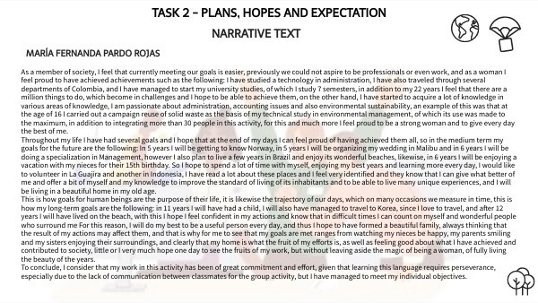 Task 2 - Plans, Hopes and Expectation | Genially