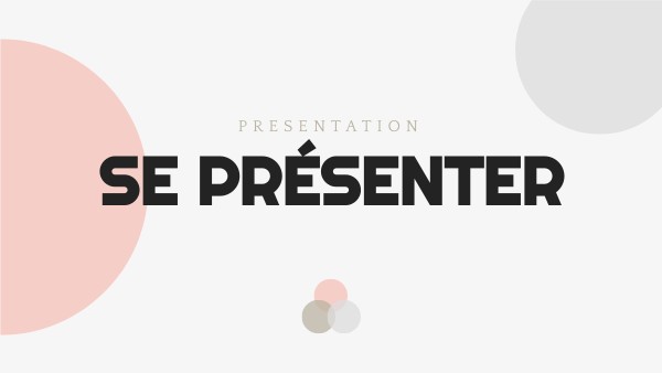 Se présenter | Genially