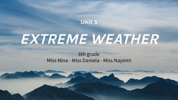 Unit 5: Extreme weather
