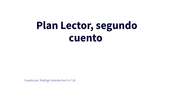 Plan Lector segundo bimestre