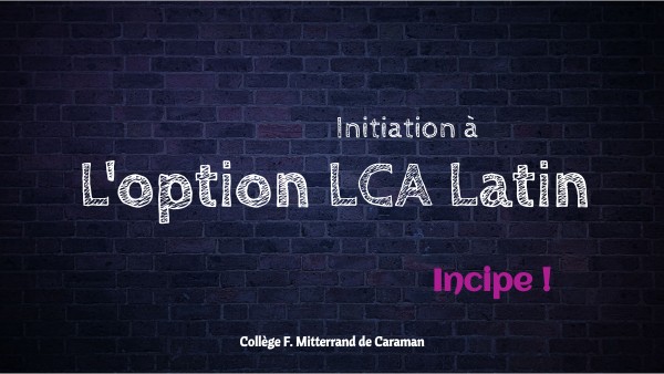 Initiation latin 6e | Genially