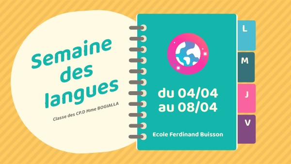 Semaine des langues 2021 - Classe des CP.D | Genially