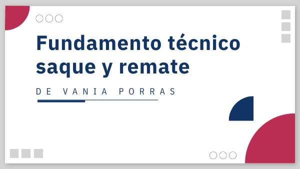 Fundamento técnico saque y remate