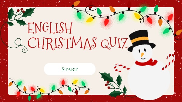 English Christmas Quiz | Genially