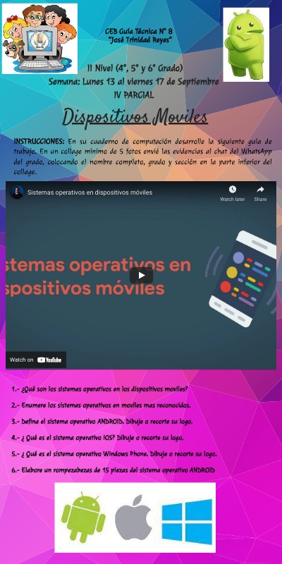 IV Parcial- 4, 5 y 6 grado | Genially