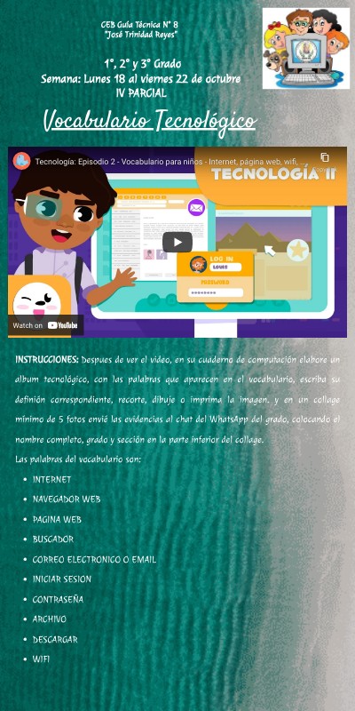 Vocabulario 1-3 grado | Genially