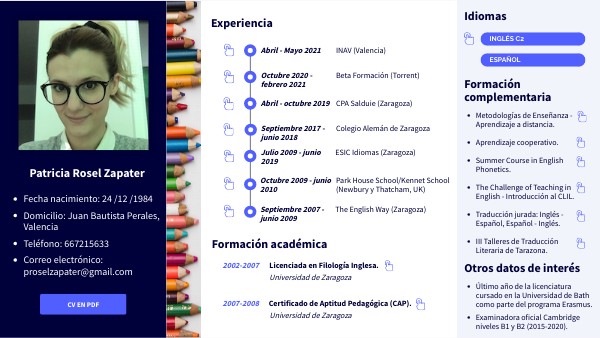 CV PATRICIA | Genially