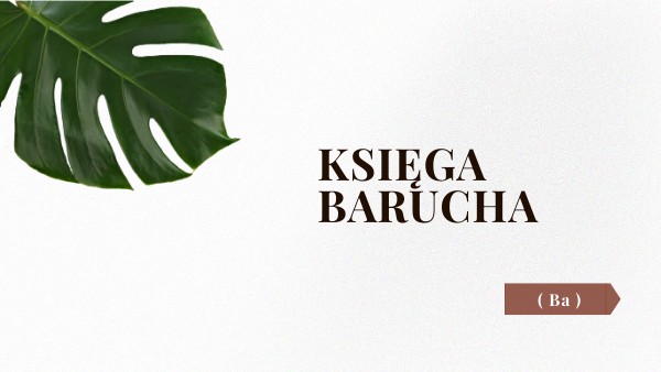 Księga Barucha | Genially