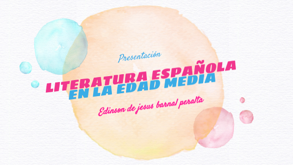 Literatura española en la edad media