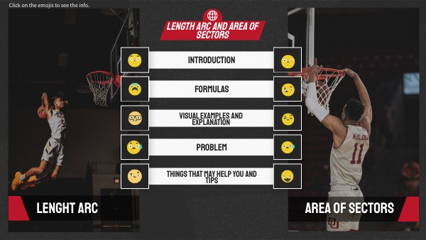 Lenght arc and area of sectors