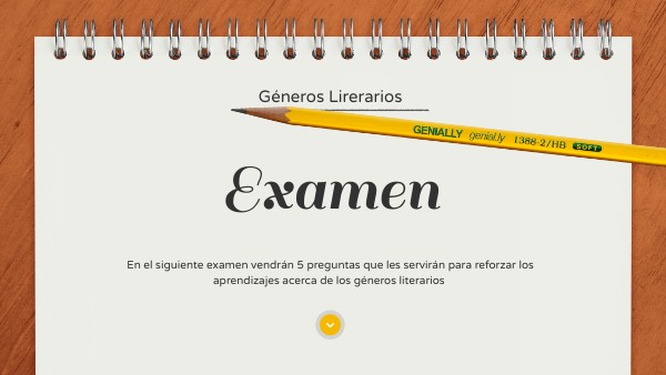 Examen Géneros | Genially