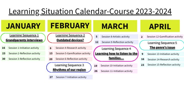 Learning Sitation Calendar