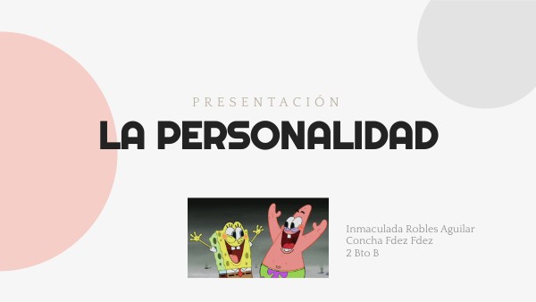 PRESENTACIÓN PERSONALIDAD