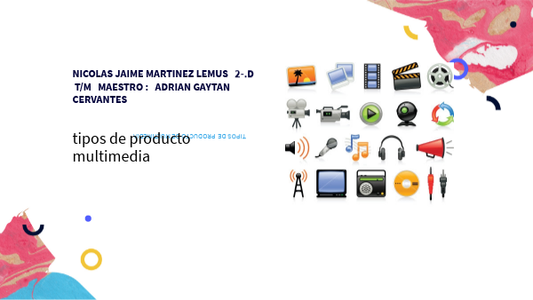 tipos de producto de multimedia
