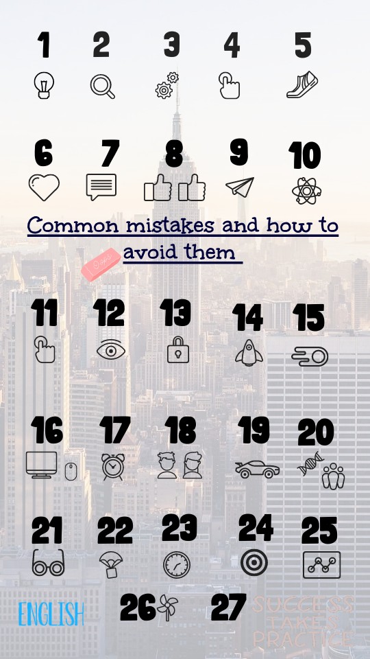 common mistakes in High school | Genially