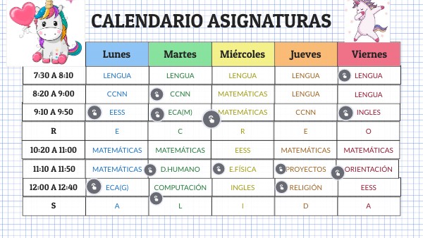 HORARIO TERCERO "C" | Genially