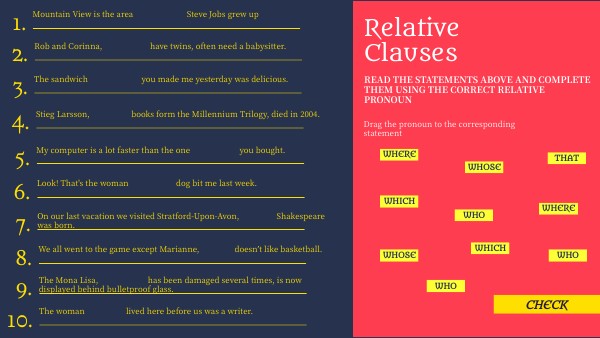 Unit 10B Relative Clauses Intensive 3 | Genially