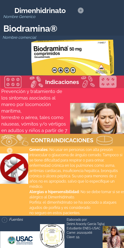 Dimenhidrinato | Genially