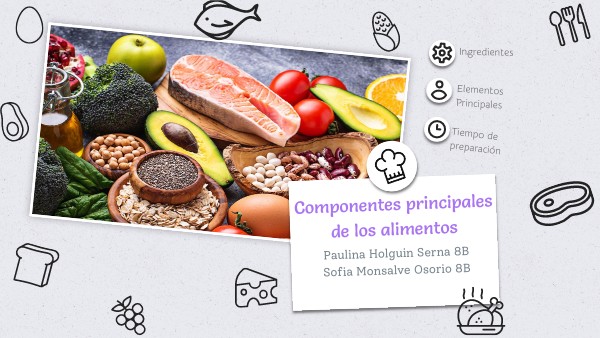 COMPONENTES PRINCIPALES DE ALIMENTOS | Genially