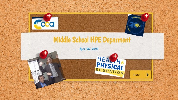 MS April Department Meeting