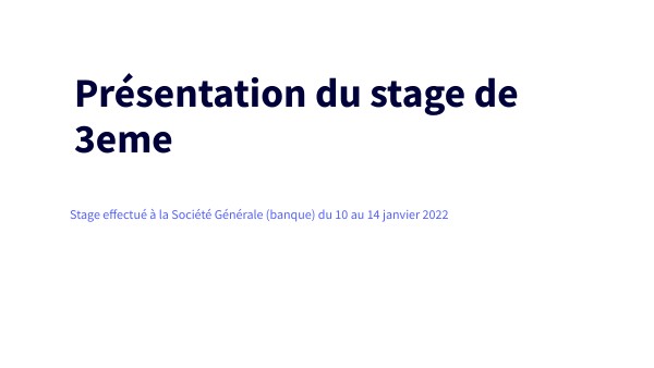 Oral brevet stage 3e | Genially