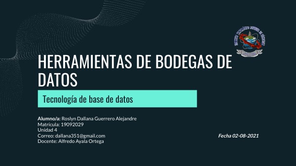 Herramientas bodegas de datos | Genially