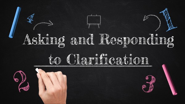asking and responding to clarification | Genially