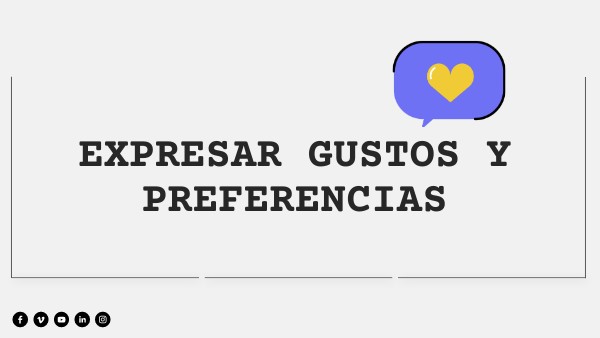 gustos y preferencias | Genially