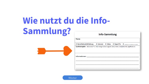 Infosammlung nutzen