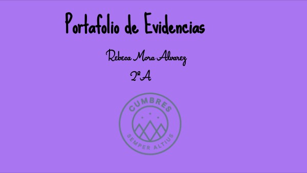 Portafolio de evidencias Rebeca.mora