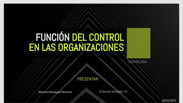 FUNCION DEL CONTROL EN LAS ORGANIZACIONES | Genially
