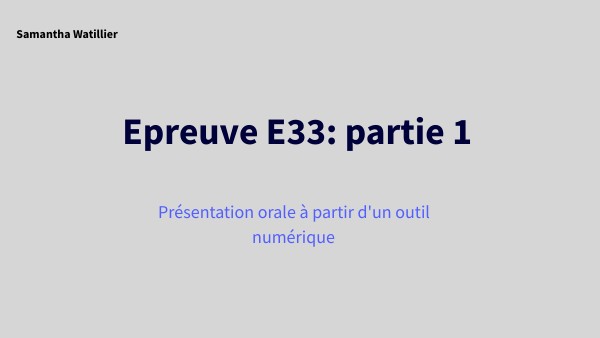 E33 SAMANTHA | Genially