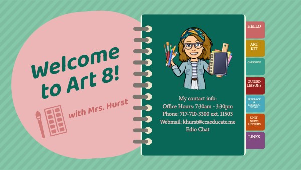Welcome to Art 8 with Mrs. Hurst