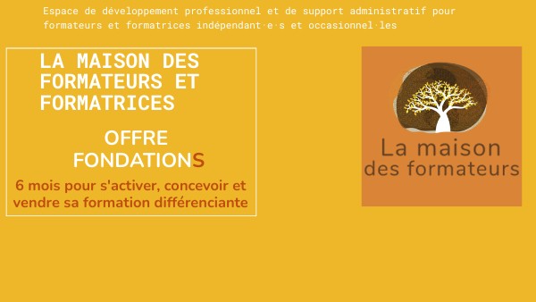 Lancement rentrée 2023 Offre La Maison des Formateurs et Formatrices