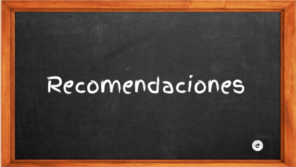 Recomendaciones inicio