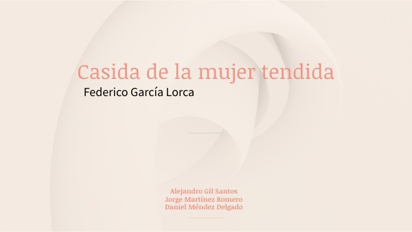 Casida de la mujer tendida | Genially