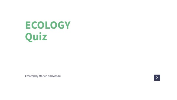 Ecology Quiz | Genially
