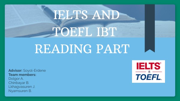 IELTS, TOEFL IBT READING | Genially