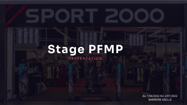 diaporama PFMP 1 | Genially