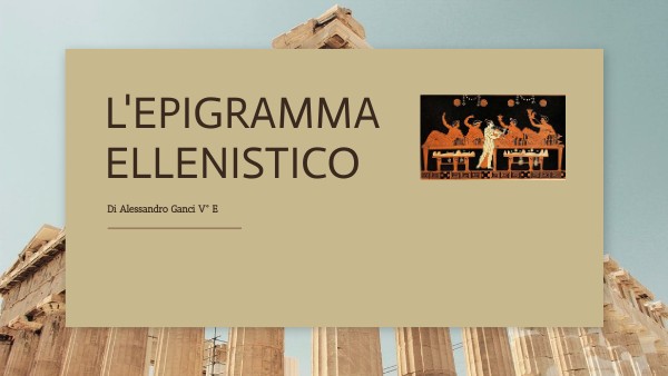 L'epigramma ellenistico