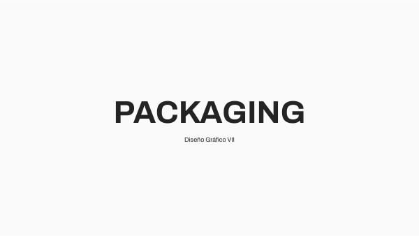 PACKAGING | Genially