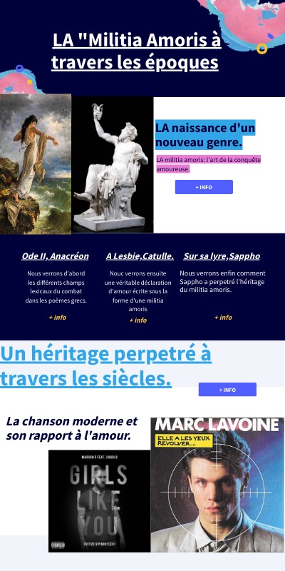 OPTION GREC - PORTFOLIO - Amour, Amours: analyse d'une chanson d'amour | Genially