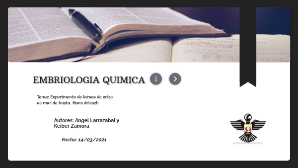 Embriología Química | Genially