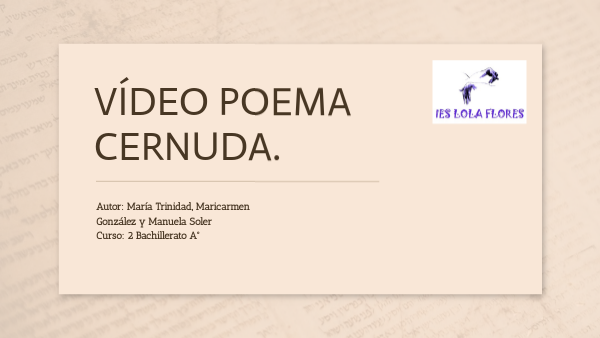 Literatura Luis Cernuda | Genially