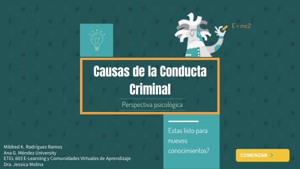 Origen de la Conducta Criminal | Genially