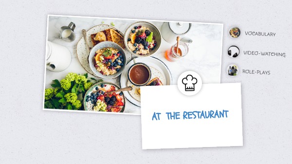 at a restaurant | Genially